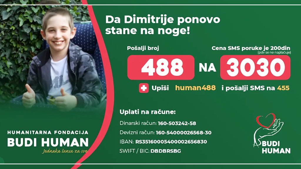 BUDI HUMAN: Pomozi da Dimitrije PONOVO STANE NA NOGE 🏃‍♂️ | Red Portal